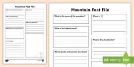 River Fact File Template,rivers (teacher made) - Twinkl