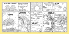 Spring Mindfulness Coloring Pages (teacher made)
