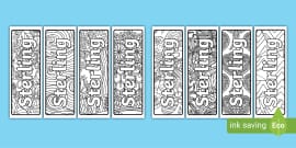 FREE! - Rory Mindfulness Name Colouring Bookmarks - Twinkl
