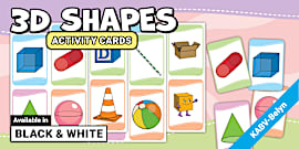 Grade R - 3D Shapes - Worksheet - Sort by Size