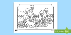 Bike Week Colouring Pages