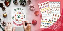Design Your Own Christmas Tree Collage Activity Pack