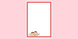FREE! - Simple Blank Strawberry Jam Jar Page Border | Twinkl