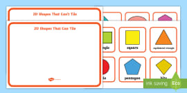 Tiling 2D Shapes Challenge Cards (teacher made)