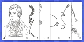 Robert Burns Tartan Kilt Colouring Pages (teacher made)