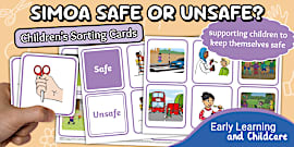 Safe or Unsafe? Sorting Cards for Kids | Twinkl USA