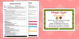 Finger Gym Lettering - display lettering - Planning Finger Gym Primary