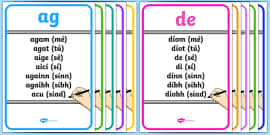 Irish/Gaeilge Future Tense (An Dara Réimniú) Basic Rules Posters
