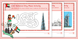 UAE National Day 3D Family Craft
