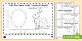 FREE! - Dog Bingo Dauber Worksheets | Number Formation | Twinkl KS1