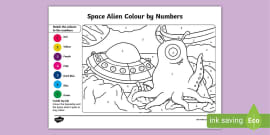FREE! - Astronaut Colour by Number Pages (teacher made)