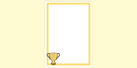 FREE! - Trophy with Stand Page Border | Page Borders | Twinkl
