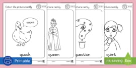 Grade R Phonics: Interactive Go! Game Letter Q - Twinkl