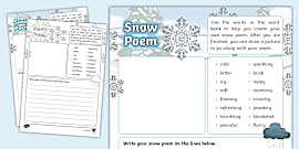 Snowball Acrostic Poem Template