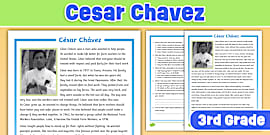 Cesar Chavez Newspaper Report Writing Worksheet / Worksheet