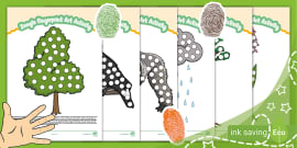 Forest Fingerprint Art Activity (teacher made) - Twinkl
