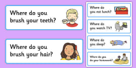 Cursive Question Words