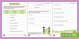 ESL Question Words Worksheet (teacher made) - Twinkl