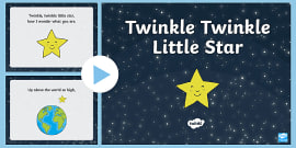 Twinkle, Twinkle, Little Star Nursery Rhyme Picture Flashcards