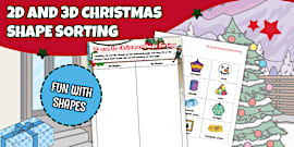 👉 2D Shapes Christmas Postbox Sorting Activity