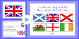 Flowers of Britain and Ireland Display Posters With Flags