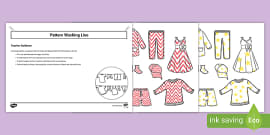 Colour Sorting Washing Line Worksheet (teacher made)