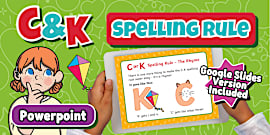 ‘C’ Or ‘K’ Spelling Rules Posters - English
