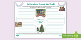 Celebrations Research Worksheet / Worksheet (teacher made)