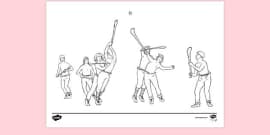 FREE! - Flying Hurling Ball Colouring Sheet (Teacher-Made)