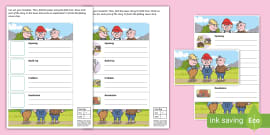 Little Mermaid Folding Comic Strip Template (teacher made)