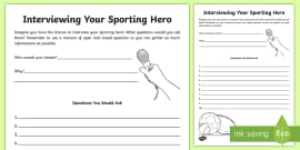 My Favourite Sports Person Fact File Writing Template