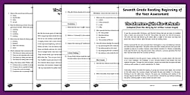 Seventh Grade Math Pre-Assessment (Teacher-Made) - Twinkl