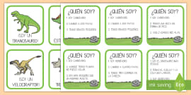 Tarjetas de vocabulario: Los dinosaurios - Twinkl