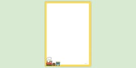 Talking Steam Train Themed Page Borders Pack (teacher made)