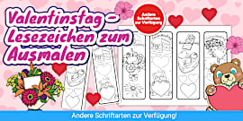 Valentinstag - Malen nach Zahlen - Arbeitsblatt