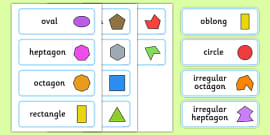 3D Shape Word Cards - 3D Shape names, Shape Flashcards, Shape