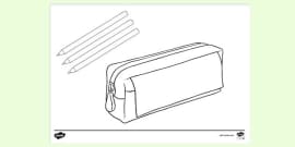 Pencil Case Outline (teacher made) - Twinkl