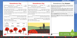 Remembrance Day Maths - Count and Graph Activity | Twinkl