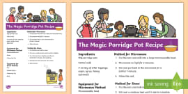 The Magic Porridge Pot Colouring Sheets (teacher made)