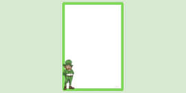 FREE! - Simple Blank Leprechaun Page Border | Page Borders | Twinkl