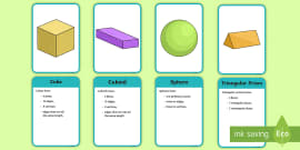 3D Shape Names Matching Connecting Bricks Game - Twinkl