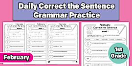 January Daily Correct the Sentence Grammar Practice