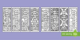 FREE! - Harvey Mindfulness Name Colouring Bookmarks - Twinkl