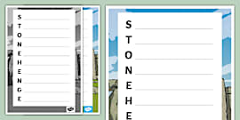 Stonehenge Acrostic Poem Template (teacher made) - Twinkl