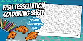 Orca Tessellation Art Worksheet