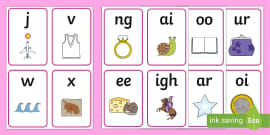 Phase 3 Phonics Flashcards (teacher made) - Twinkl