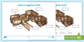 Ancient Egypt: Parts of a Pharaoh's Tomb Labelled Poster