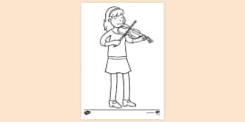 Violin No Labels Colouring Sheet | Colouring Sheets - Twinkl