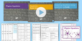 AQA GCSE Physics Equations Display Poster - Twinkl