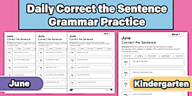 November Daily Correct the Sentence Grammar Practice